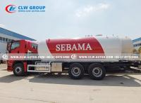 China Isuzu Giga 20m3 LPG Cylinder Filling Bobtail Truck 380HP Euro 5 Diesel for sale