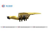 China Heavy Duty Hydraulic Gooseneck Lowbed Flatbed Trailer 100 Tons 16000x3300x1200mm for sale