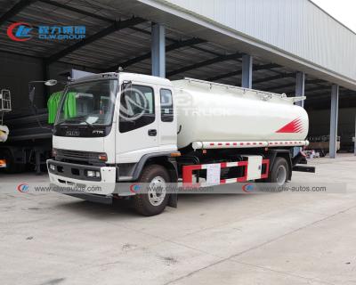China Isuzu FTR 12m3 Fuel Tanker Truck 12000L Carbon Steel Oil Transport LHD Euro 5 for sale