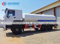 China Howo 18ton 371HP 6x6 All Wheel Controllable Water Bowser Truck 20000L for sale