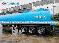 China 40cbm Bitumen Trailer Liquid Heating Asphalt Tanker 3 Axles 40000 Litres for sale