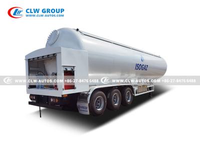 China 30 Ton LP Gas Tanker Trailer 59.5 CBM with BLACKMER Pump and Gas Dispenser for sale