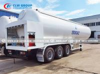 China 30 Ton LP Gas Tanker Trailer 59.5 CBM with BLACKMER Pump and Gas Dispenser for sale