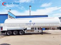 China 30 Ton LP Gas Tanker Trailer 59.5 CBM with BLACKMER Pump and Gas Dispenser for sale