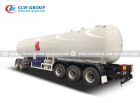 China 49600L Horizontal Cylindrical 250 PSI LPG Industrial Gas Tank Trailer 12mm Q345 for sale