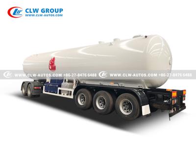 China 49600L Horizontal Cylindrical 250 PSI LPG Industrial Gas Tank Trailer 12mm Q345 for sale