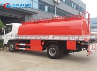 China 8 Ton FAW Refueling Truck 8000 Liters Oil Delivery Tanker Sub-Silo Design with Unloading Pipe for sale