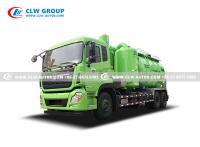 China 16 Ton Dust Material Transfer Tank Industrial Vacuum Truck 16m3 Carbon Steel for sale