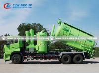 China 16 Ton Dust Material Transfer Tank Industrial Vacuum Truck 16m3 Carbon Steel for sale