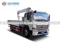 China Foton 6ton Straight Arm Truck Mounted Crane 240HP 6x4 Heavy Duty Loading Truck for sale