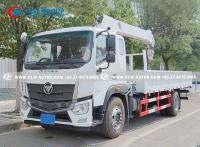 China Foton 6ton Straight Arm Truck Mounted Crane 240HP 6x4 Heavy Duty Loading Truck for sale