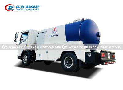 China HOWO 5CBM LP Gas Bobtail Truck Propane Transfer Tanker 160HP DRC Market for sale