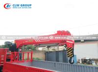 China Dongfeng 16 Ton Truck Mounted Crane 8x4 Straight Boom Hydraulic Loader Cummins 210HP for sale