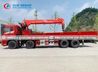 China Dongfeng 16 Ton Truck Mounted Crane 8x4 Straight Boom Hydraulic Loader Cummins 210HP for sale