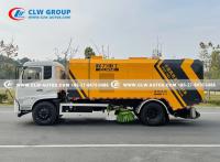 China Dongfeng 14cbm Road Sweeper Truck 9000L Water Tank 7000L Garbage Box Street Cleaning for sale