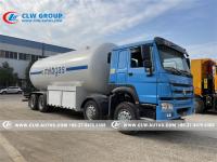China Sinotruk HOWO 8x4 LPG Delivery Truck 35.5 CBM Capacity with 371HP Engine and Flow Meter System for sale