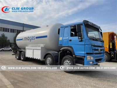 China Sinotruk HOWO 8x4 LPG Delivery Truck 35.5 CBM Capacity with 371HP Engine and Flow Meter System for sale