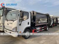 China FAW 4x2 140HP 8cbm 6T Compactor Garbage Truck for Municipal Waste for sale