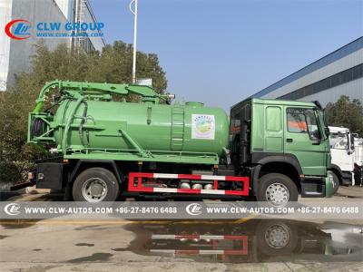 China Howo 4x2 160HP 8cbm Vacuum Sewage Suction Truck 8000L Tanker for sale