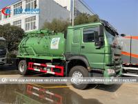 China Howo 4x2 160HP 8cbm Vacuum Sewage Suction Truck 8000L Tanker for sale