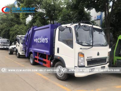China Sinotruk Howo 4x2 10cbm Compactor Garbage Truck 120HP for Trash Collection for sale