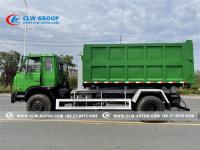 China Dongfeng 153 Hydraulic Hook Lift Garbage Truck 10m3 12m3 Container 190HP Euro II for sale