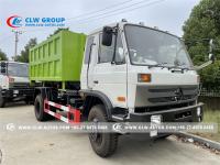 China Dongfeng 153 Hydraulic Hook Lift Garbage Truck 14m3 8tons Detachable Container for sale