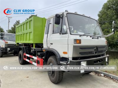 China Dongfeng 153 Hydraulic Hook Lift Garbage Truck 14m3 8tons Detachable Container for sale