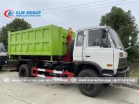 China Dongfeng 153 Hydraulic Hook Lift Garbage Truck 14m3 8tons Detachable Container for sale