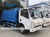 China Isuzu 6cbm 4x2 Compactor Garbage Truck 120HP Diesel Euro V Waste Collector for sale