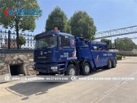 China Shacman 8x4 Heavy Duty Wrecker Towing Truck 25-50 Ton Capacity with 371HP Engine and 400L Fuel Tank for sale