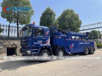 China Shacman 8x4 Heavy Duty Wrecker Towing Truck 25-50 Ton Capacity with 371HP Engine and 400L Fuel Tank for sale
