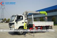 China FOTON Aumark 5 Ton Truck Mounted Hydraulic Telescopic Boom Crane 4x2 190HP for sale