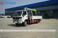 China FOTON Aumark 5 Ton Truck Mounted Hydraulic Telescopic Boom Crane 4x2 190HP for sale