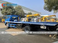 China HOWO 4x2 3 Tons 5 Tons Platform Flatbed Towing Truck for sale