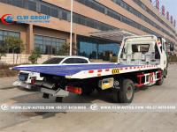 China FAW 4x2 Flatbed Wrecker Towing Truck 4 Ton Rollback Tow Truck 110HP for sale