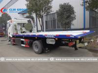 China FAW 4x2 Flatbed Wrecker Towing Truck 4 Ton Rollback Tow Truck 110HP for sale