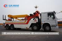 China SINOTRUK HOWO 8x4 360 Degree Rotation Heavy Duty Tow Truck 15 Ton Capacity for sale
