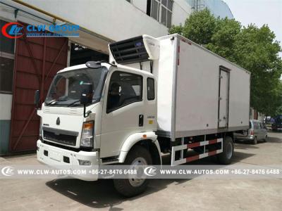 China Sinotruk HOWO 4x2 5 Ton Refrigerated Van Truck LHD RHD 6060x2300mm for sale