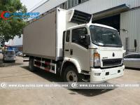 China Sinotruk HOWO 4x2 5 Ton Refrigerated Van Truck LHD RHD 6060x2300mm for sale