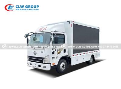China FAW Tiger VH 2 Sides P4 Outdoor Mobile LED Advertising Billboard Truck 5995x2075x2990mm for sale