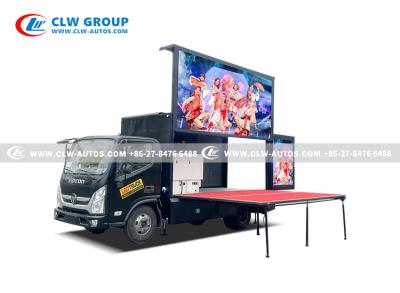 China Foton Aumark Euro III 109HP Mobile LED Advertising Billboard Truck with Performance Stage for sale