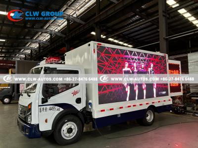 China Dongfeng 4x2 Mobile LED Advertising Truck with P4 Screens 9.6sqm Hydraulic Stage for sale