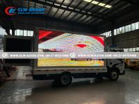 China Dongfeng 4x2 Mobile LED Advertising Truck with P4 Screens 9.6sqm Hydraulic Stage for sale