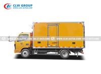 China Dongfeng 5m3 5000 Liters Self Compressed Waste Removal Truck with ISUZU 116HP Engine and Refrigeration for sale