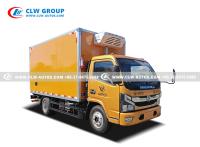 China Dongfeng 5m3 5000 Liters Self Compressed Waste Removal Truck with ISUZU 116HP Engine and Refrigeration for sale