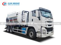 China Isuzu Giga 6x4 Vacuum Sewer Cleaner 20m3 Stainless Steel Tank 350L/min 180bar Jetting for sale