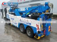China FAW J6P 8x4 50 Ton Rotator Wrecker Tow Truck 390HP 360 Degree Crane for sale