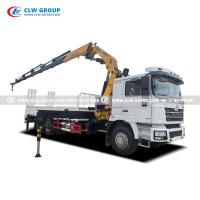 China SHACMAN 16 Ton 6x4 Heavy Duty Truck Mounted Folding Boom Crane 360 Degree Rotation for sale