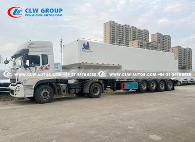 China 4-Axle Bulk Feed Semi Trailer 40-60 m³ Pneumatic Auger Unloading System for sale